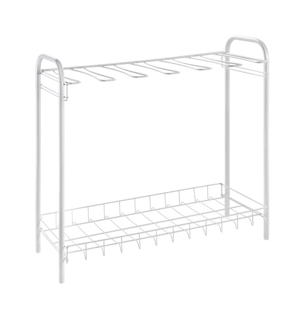 Kovový botník na kozačky Stojan 7648 63 x 24 x 59 cm, bílý | Police ...